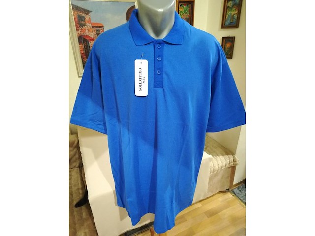Nova muska polo majica sa kragnom Fashion 4XL Plava
