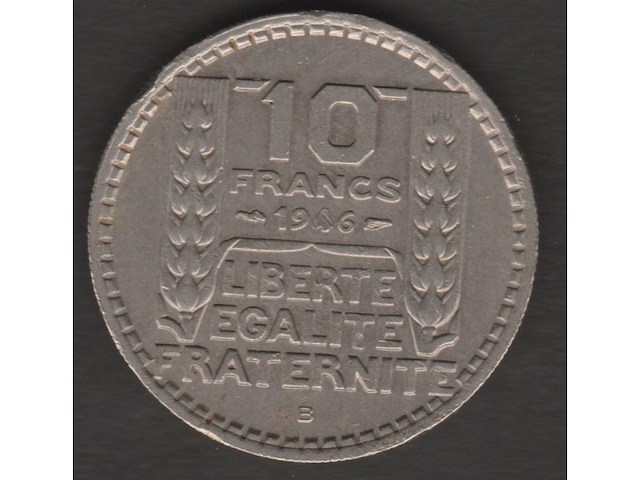 10 Francs, Franaka - 1946 B - Francuska