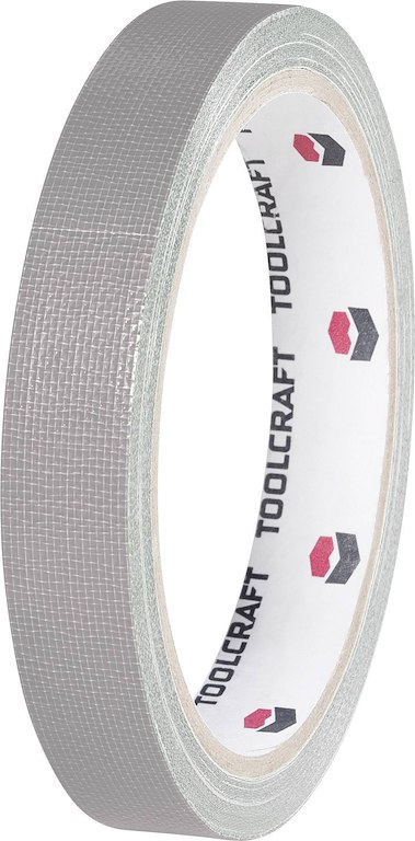 Toolcraft HEB38L10AC tekstilna lepljiva traka 10 m x 38 mm, siva