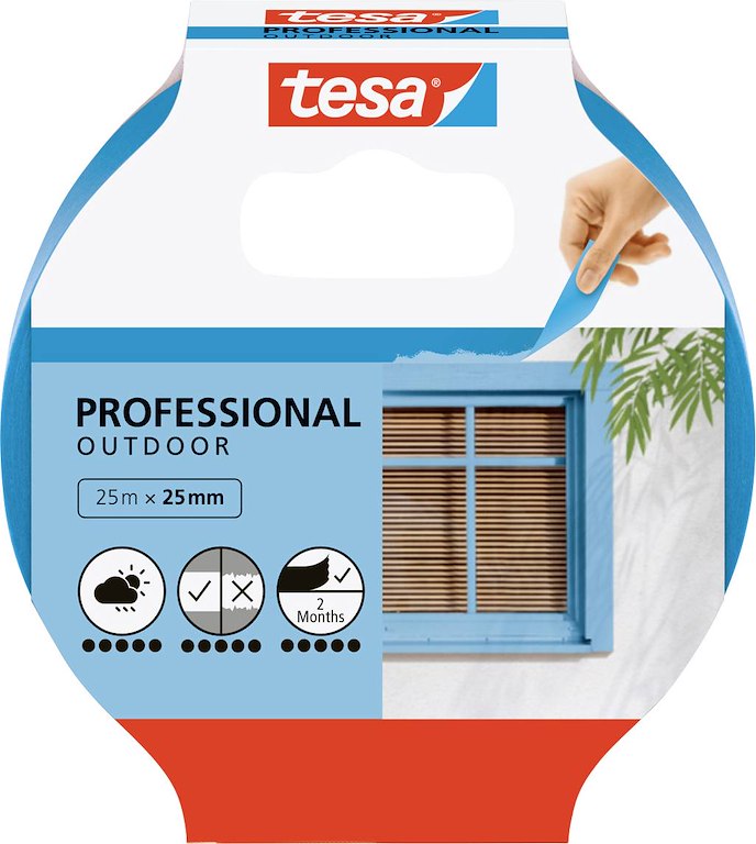 Tesa PRECISION OUTDOOR krep traka 25 m x 25 mm, plava
