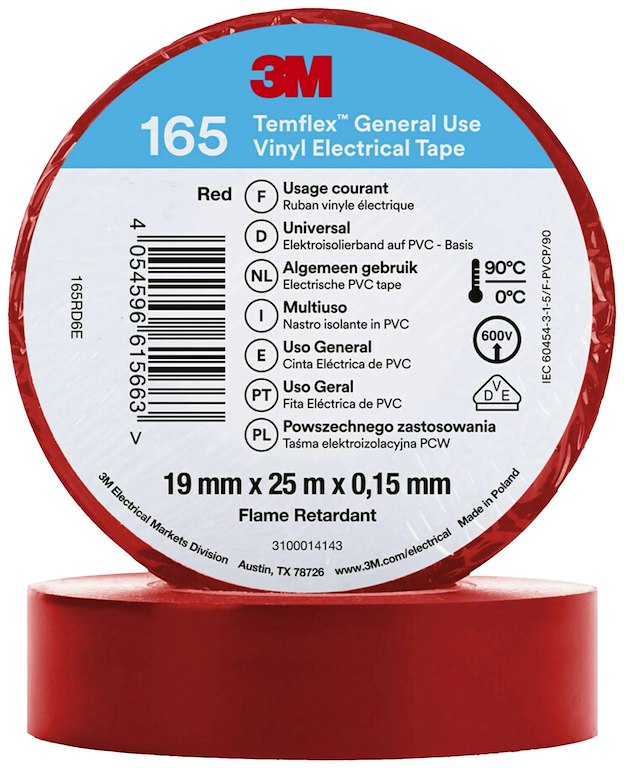3M Temflex™ 165 izolir traka 25 m x 19 mm