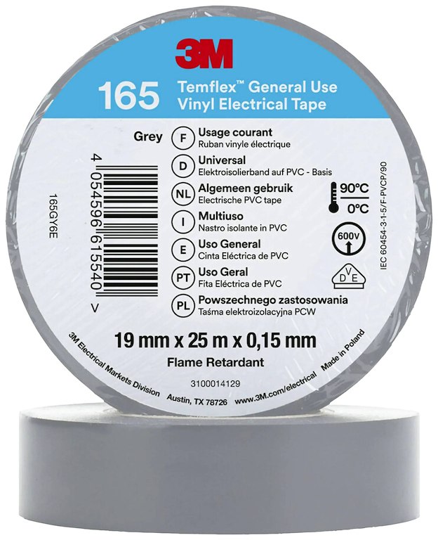 3M Temflex™ 165 izolir traka 25 m x 19 mm
