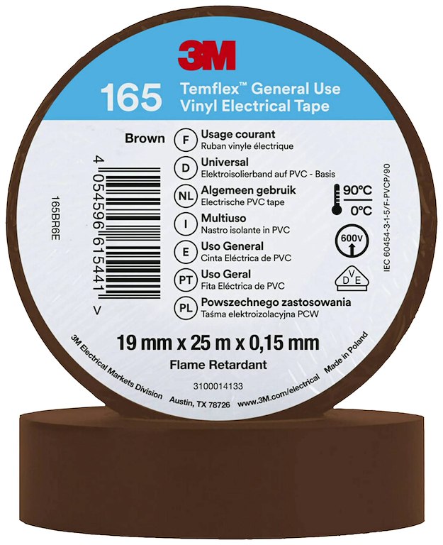 3M Temflex™ 165 izolir traka 25 m x 19 mm