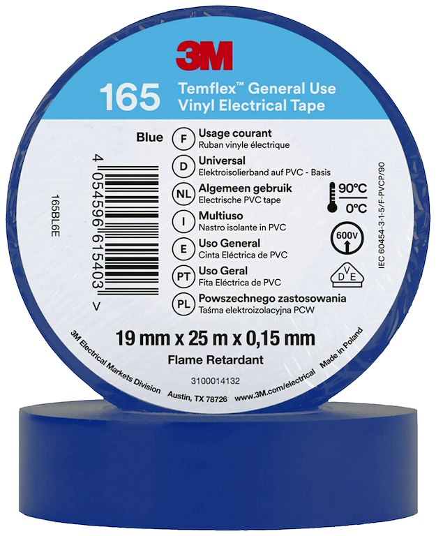 3M Temflex™ 165 izolir traka 25 m x 19 mm
