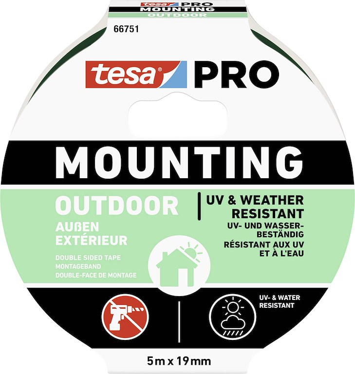 Tesa 66751-00001-00 montažna traka 5 m x 19 mm, providna