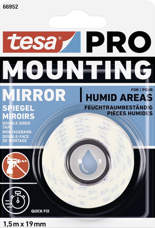 Tesa 66952-00000-00 montažna traka 1.5 m x 19 mm, bela, akrilna pena, akrilat