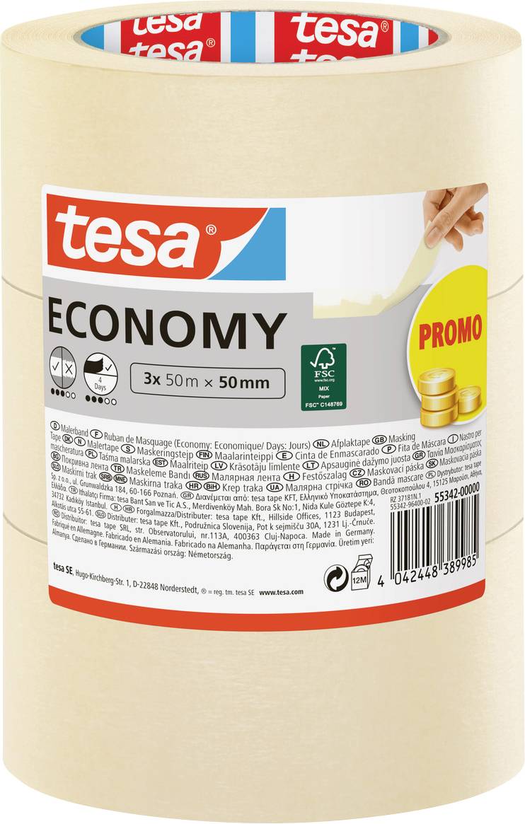 Tesa 55342-00000-00 maler traka (zaštitna za farbanje) 50 m x 50 mm (pak. 3 kom)