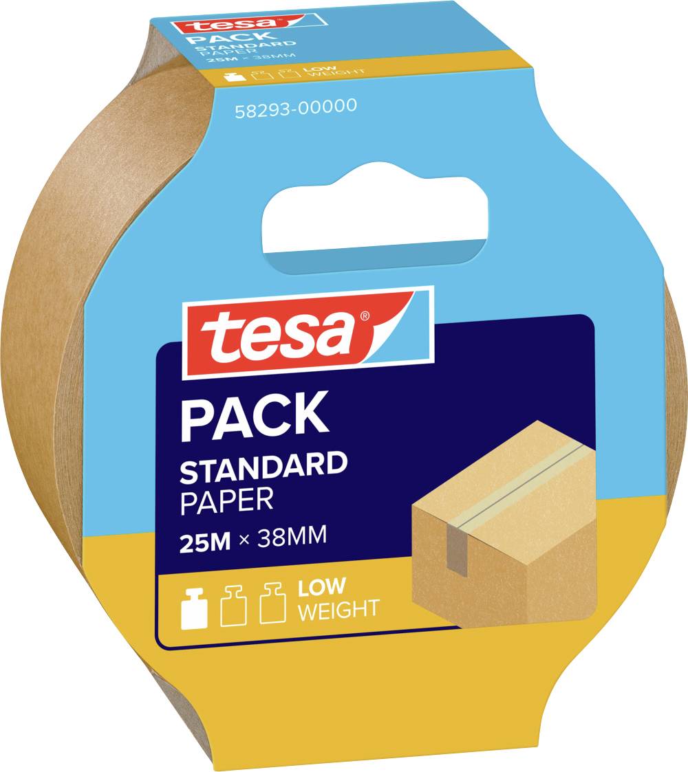Tesa 58293 traka za pakovanje 25 m x 38 mm, braon, papir, kaučuk
