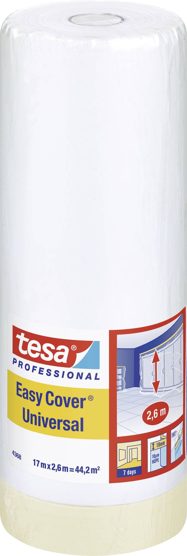 Tesa 04368-00007-03 prekrivna (zaštitna) folija 17 m x 2.6 m, svetlo braon, papir, blago krepiran