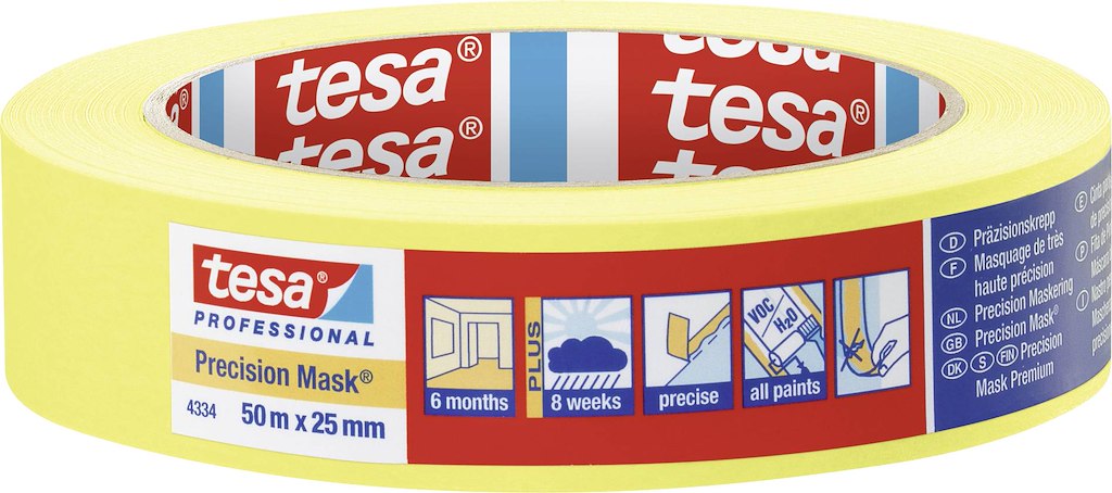 Tesa 04334-00001-00 krep lepljiva traka 50 m x 25 mm