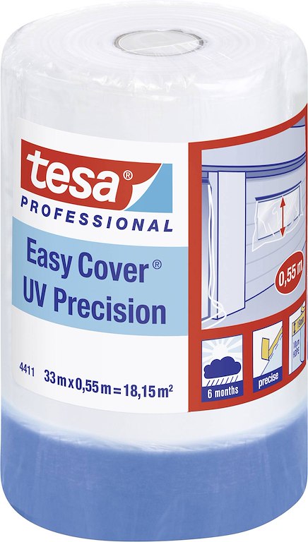 Tesa 04411-00002-00 prekrivna (zaštitna) folija 33 m x 55 cm, plava, Washi papir, akrilat