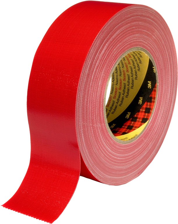 Scotch 389R38 tekstilna lepljiva traka 50 m x 38 mm, crvena, kaučuk