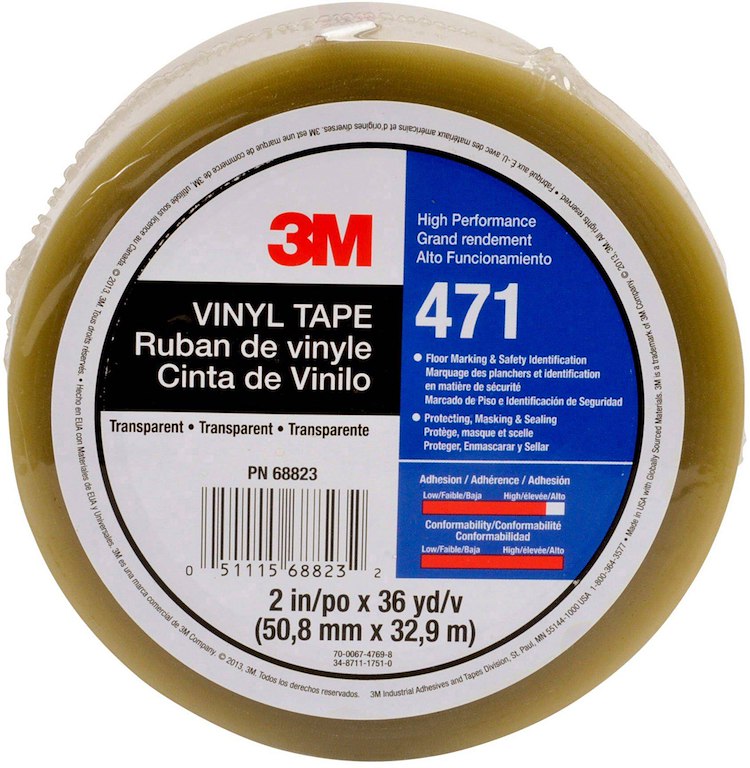 3M 471F PVC lepljiva traka 33 m x 50 mm, transparentna, debljina 0.14 mm, sila kidanja 270 N/10 mm