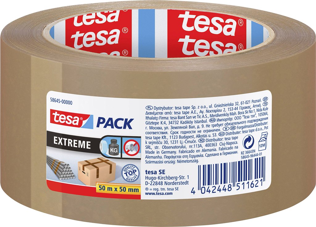 Tesa tesapack EXTREME traka za pakovanje 50 m x 50 mm, braon