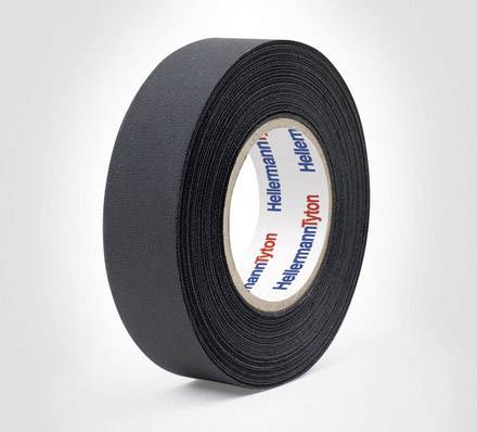 HellermannTyton HTAPE-PROTECT180-PET-BK tekstilna lepljiva traka 25 m x 19 mm, tkanina iz poliestra
