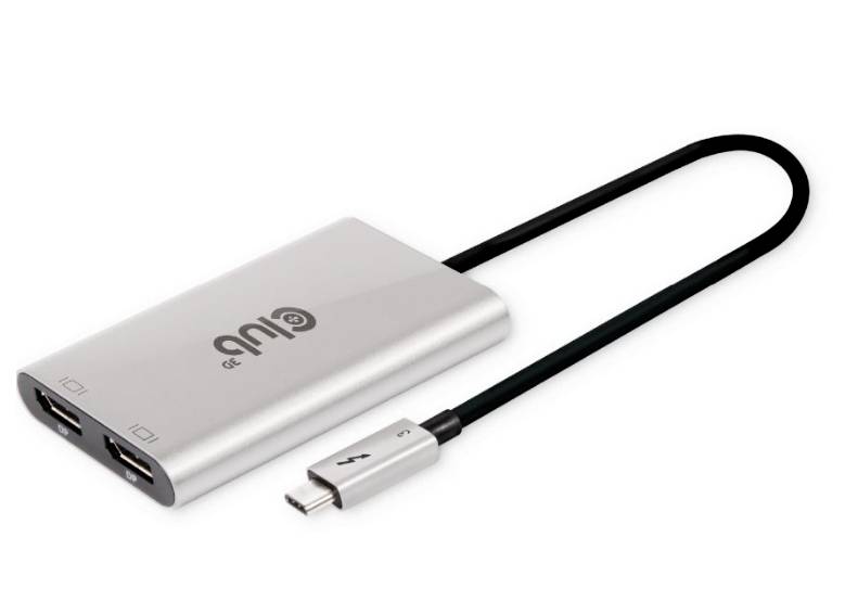 Club3D 2x Thunderbolt™ 3 adapter 0.22 m