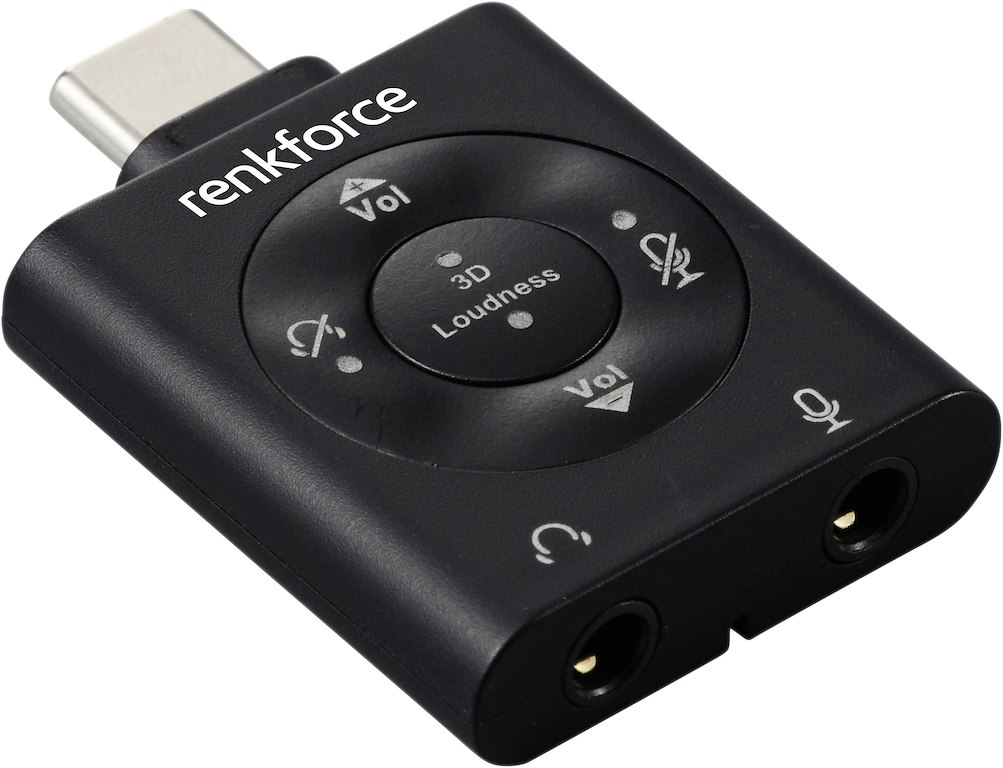 Renkforce 1x USB-C® crna