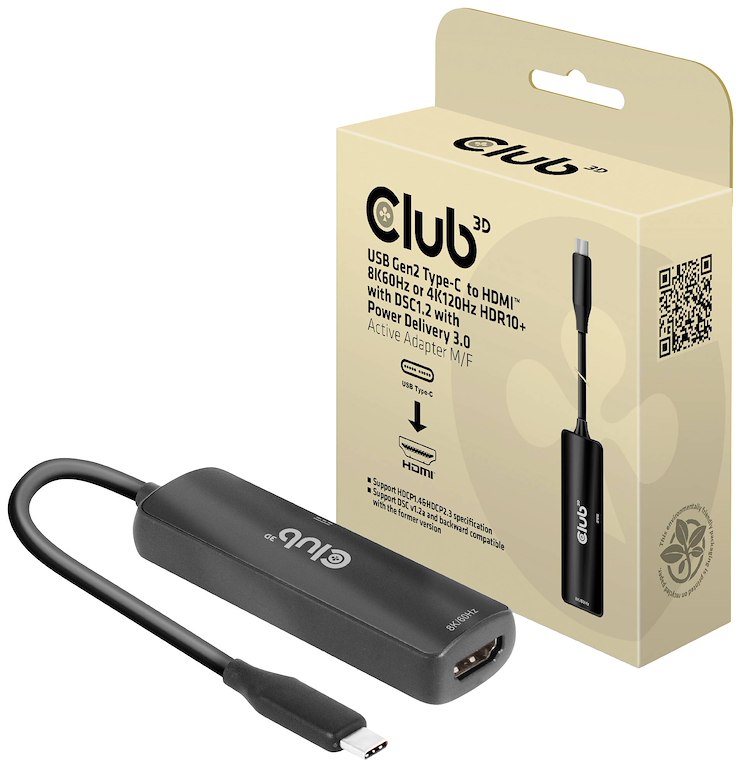 Club3D 2.0 USB 2.0 adapter 17 cm