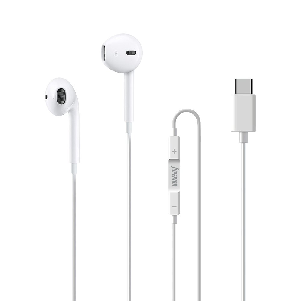Handsfree slusalice Superior Classic CO-i12 Type-C bele