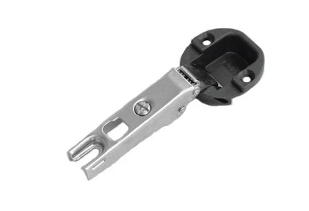Šarka za staklo D35 Clip-On Soft Close, sa podloškom H0 i poklopcem – hrom