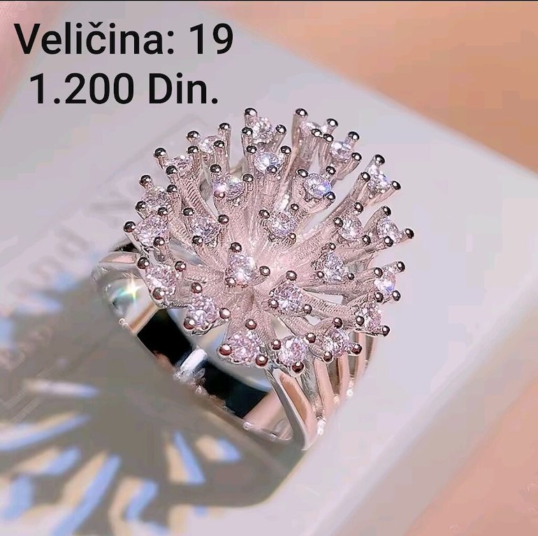 Elegantni posrebreni prsten od hirurskog čelika sa žigom S925 -