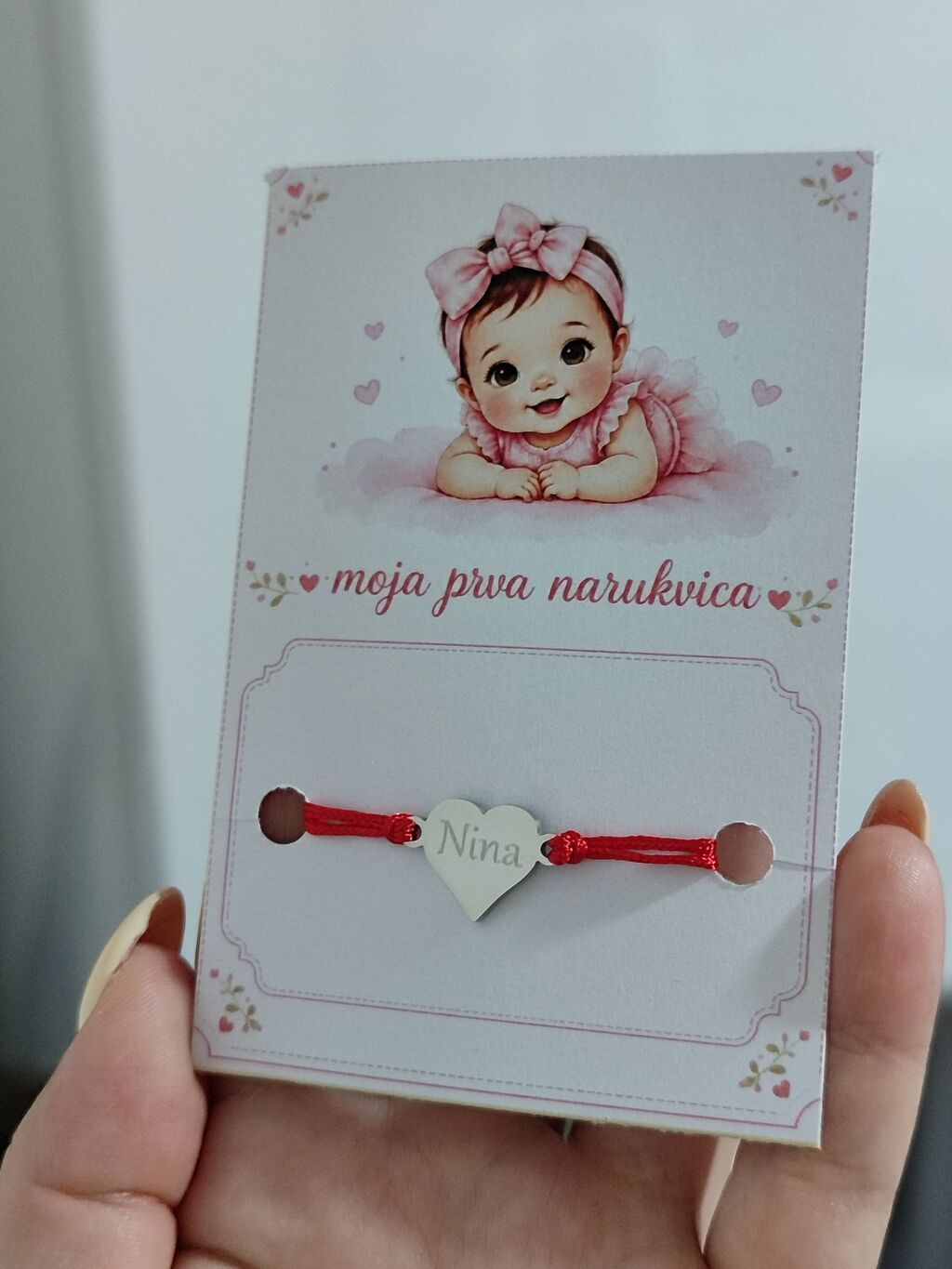 Personalizovana bebina narukvica – “Moja prva narukvica” - Delikatna