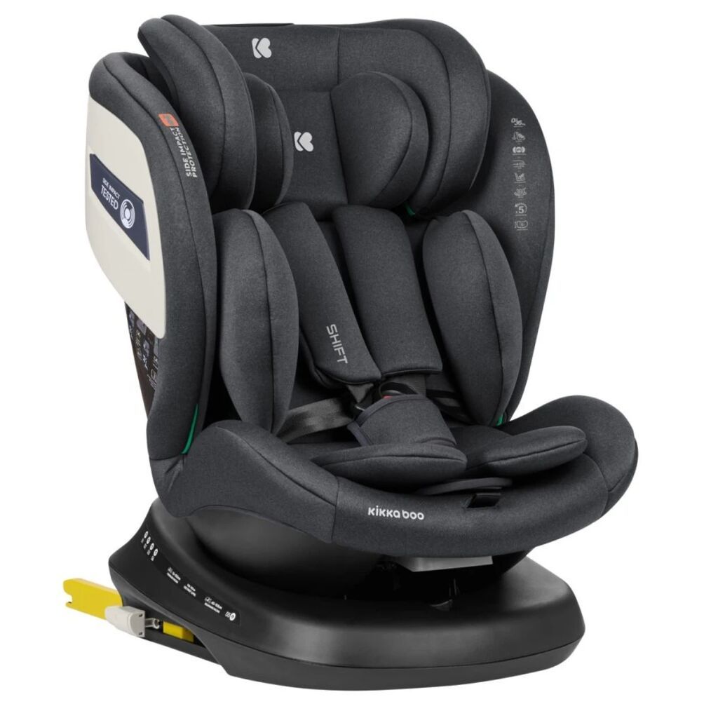 Kikka Boo Shift autosedište 0–1–2–3 (0–36 kg) – ISOFIX, dark grey