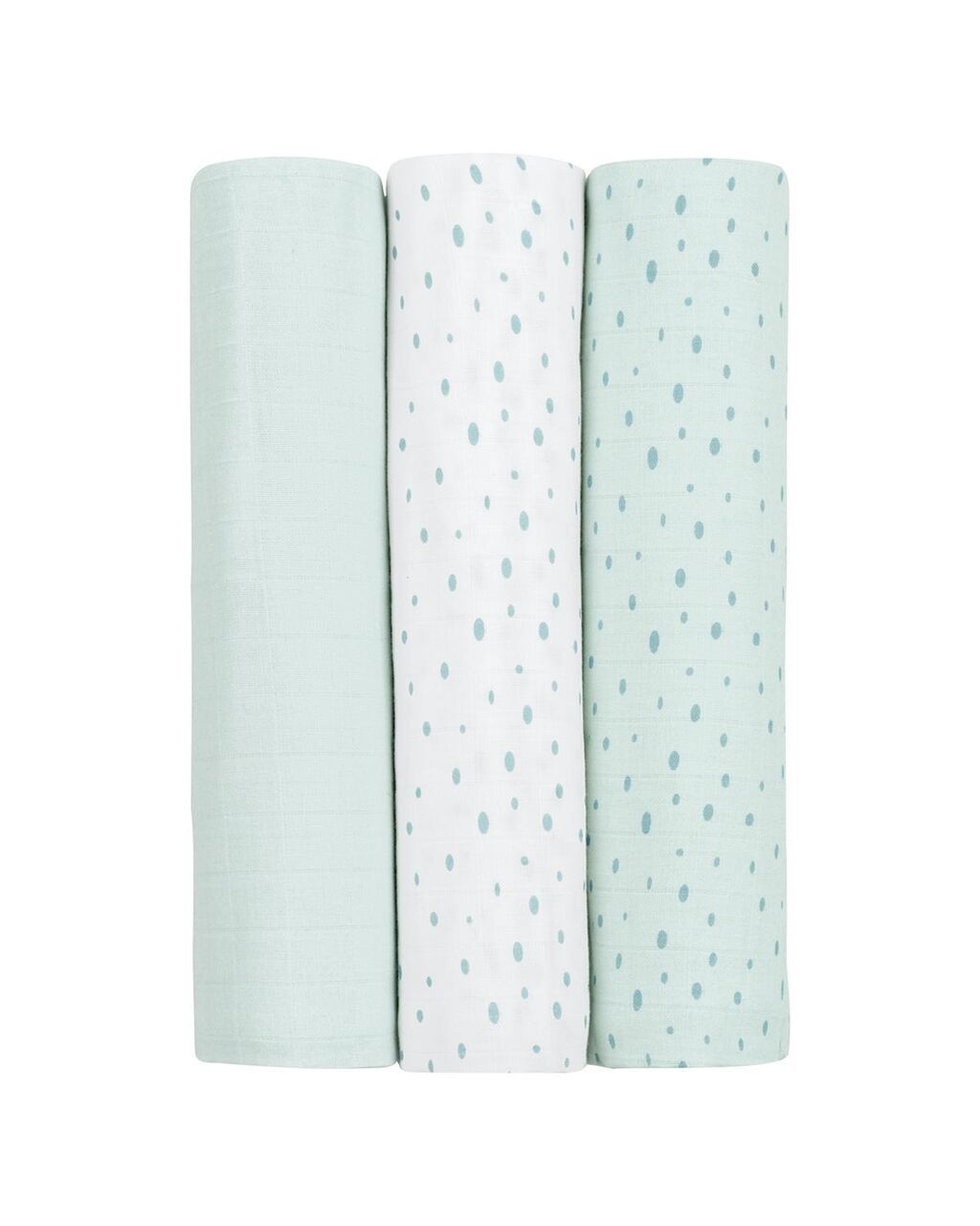 KikkaBoo Pelene od muslina – set 3 kom, Dots Blue (šifra: KKB1) - Set
