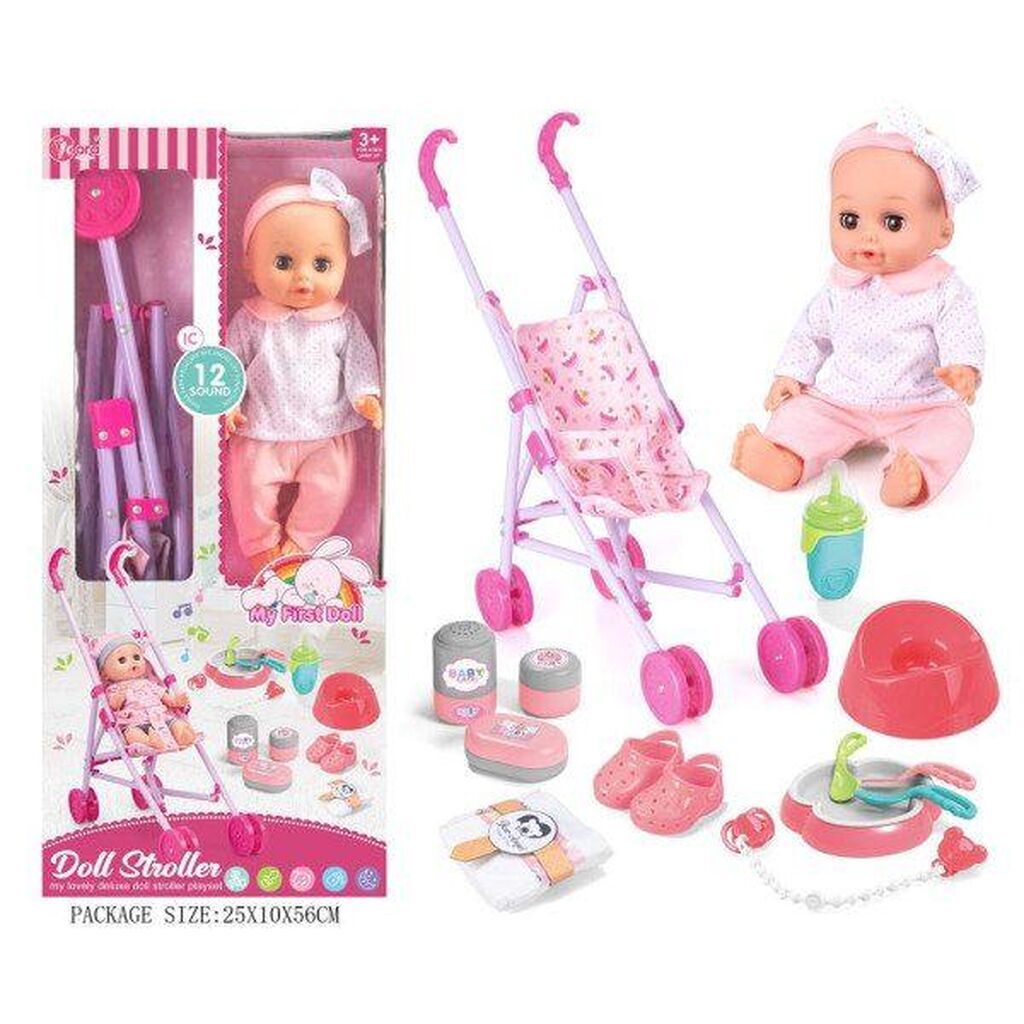 Beba+Kolica – set igračaka za devojčice (Teddy Kids) Šifra proizvoda