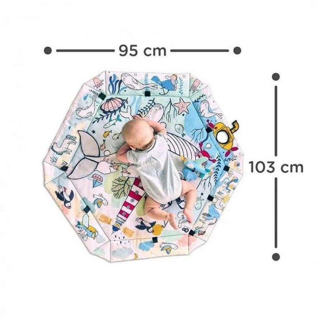 Kinderkraft SMARTPLAY SEA – 2 u 1 obrazovna prostirka i suvi bazen sa