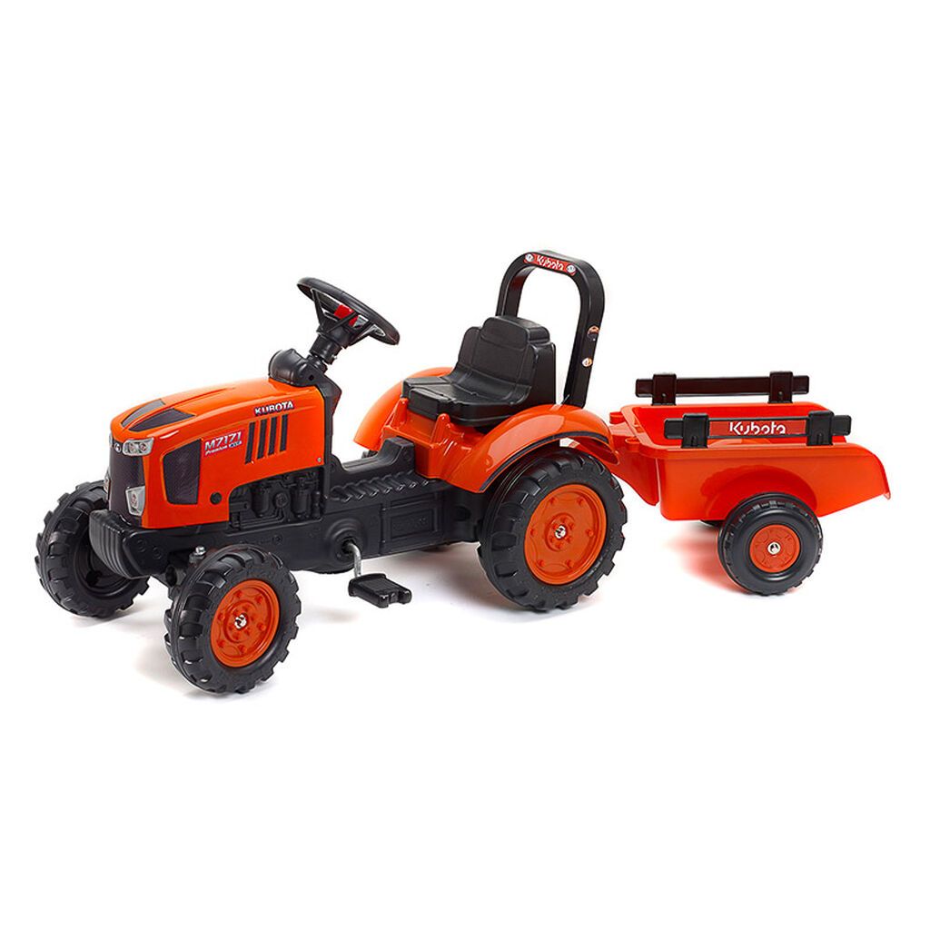 Traktor Kubota na pedale sa prikolicom – za decu uzrasta 2–5 godina