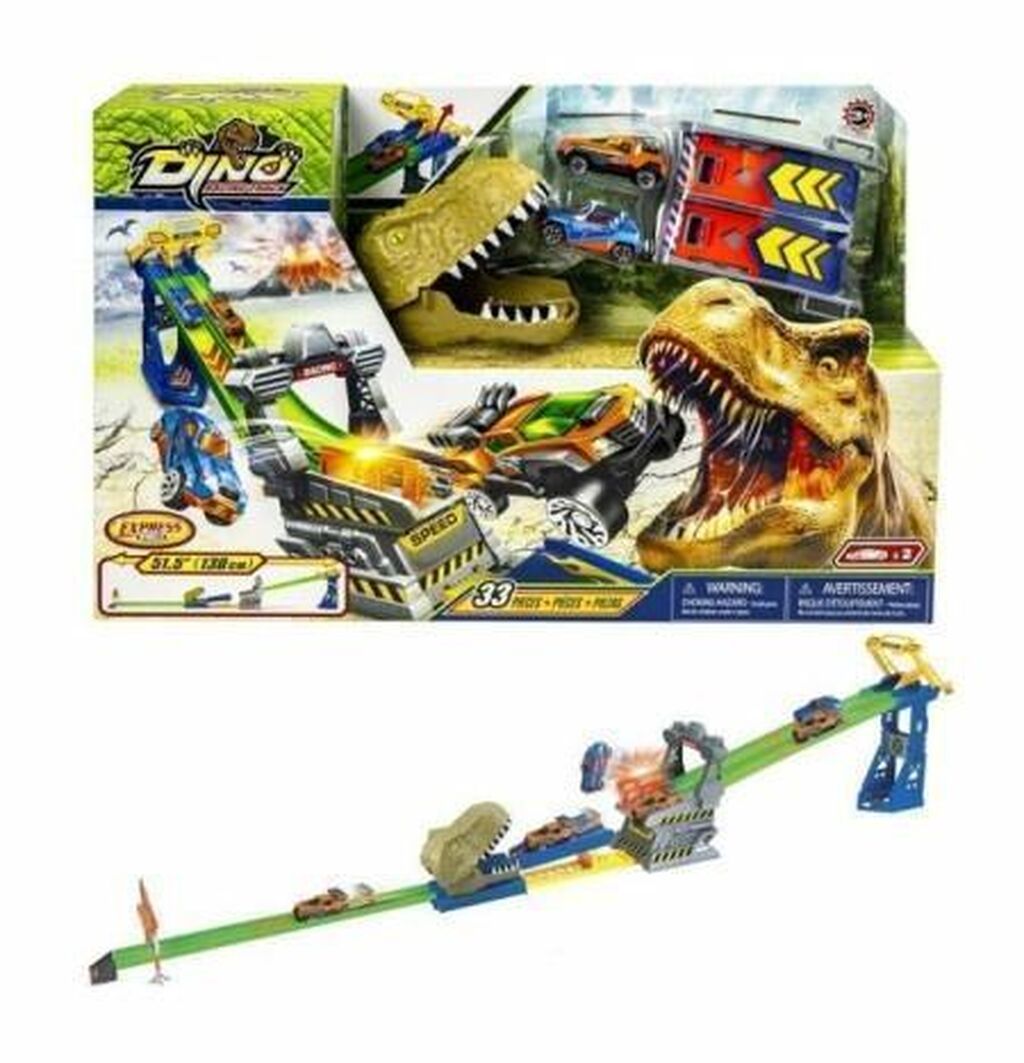 Auto staza Dino Express Wheels sa 2 metalna autića – Trka kroz svet