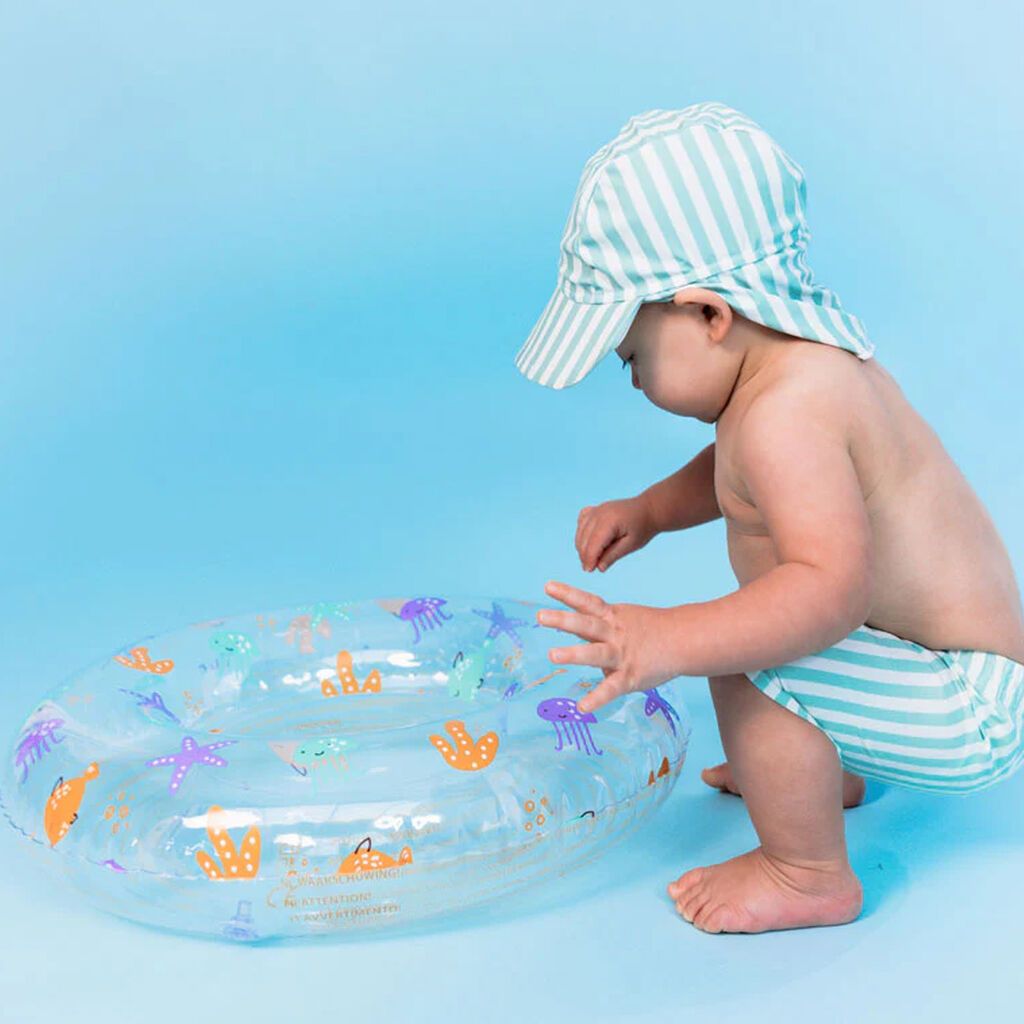 Swim Essentials šlauf 55 cm – prozirni dečiji gumeni prsten za vodu sa