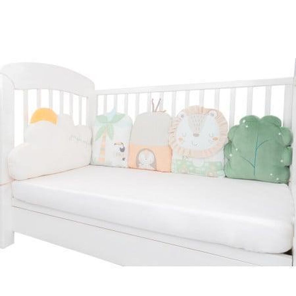 KIKKA BOO Ogradica od plišanih jastuka – set 5 pcs Jungle King KKB1