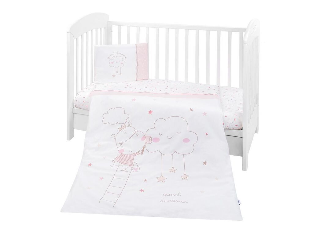 Posteljina sa ogradicom 6 pcs 60/120 Hippo Dreams KKB6 KIKKA BOO KKB