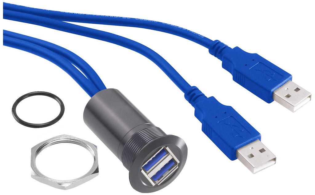 TRU COMPONENTS USB-13-BK USB priključni konektor USB 3.0
