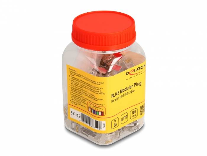 Delock 3383077 RJ45 konektor kabl bela