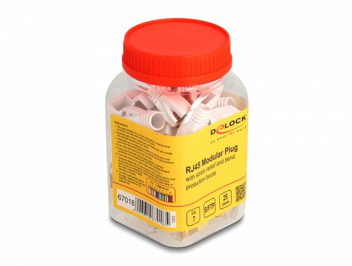Delock 3383076 RJ45 konektor kabl zlata, bela