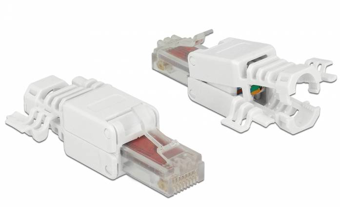 Delock 3381248 RJ45 konektor bela