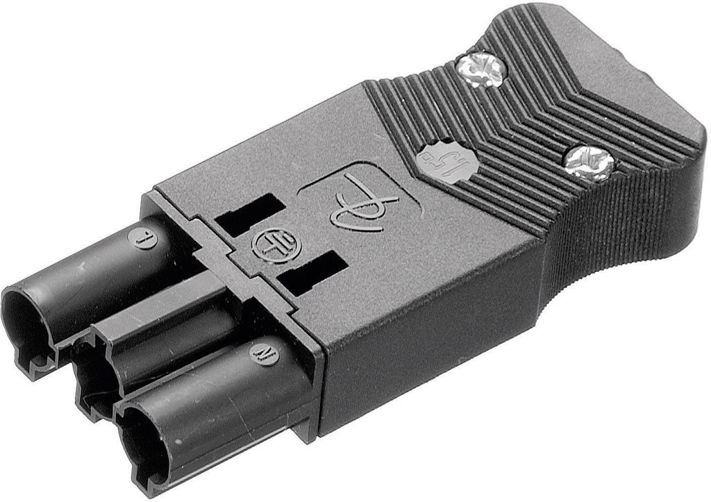 Adels-Contact mrežni konektor 250 V 16 A crna 748957