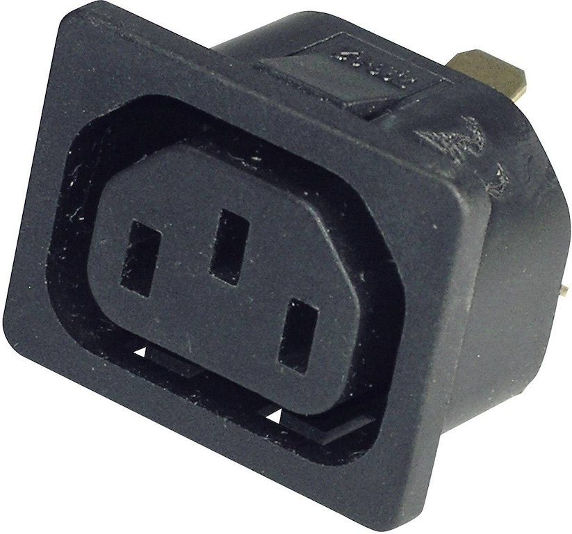 Ugradna IEC-utičnica 796/15/63/sw/C IEC konektor 250 V 10 A crna