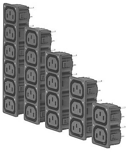Schurter 3-135-552 IEC konektor 250 10 mA crna