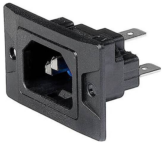 Schurter 3-134-880 IEC konektor 250 10 mA crna