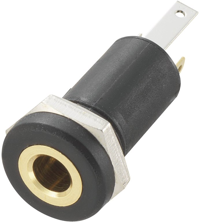 Klinken banana konektor 3,5 mm crna 1 kom