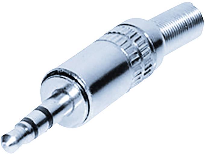 Klinken banana konektor 3,5 mm 60 V srebrna ravni muški