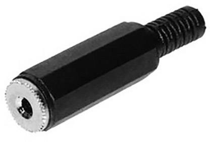 Klinken banana konektor 2,5 mm 60 V crna ravni ženski 1559778