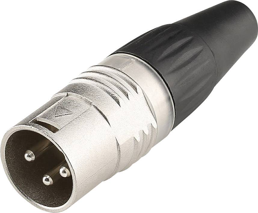 Hicon HI-X3CM-V XLR konektor crna, srebrna ravni muški