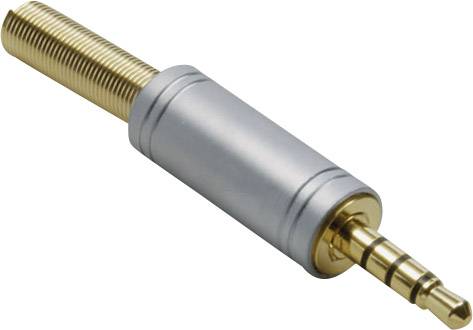 Klinken banana konektor 3,5 mm zlatna ravni muški 4