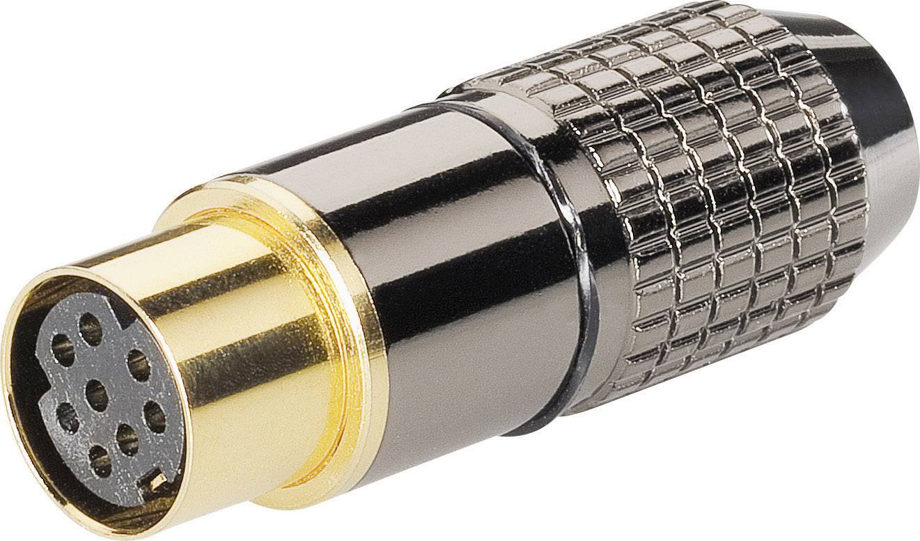 BKL Electronic minijaturni okrugli DIN konektor crna utikač 8