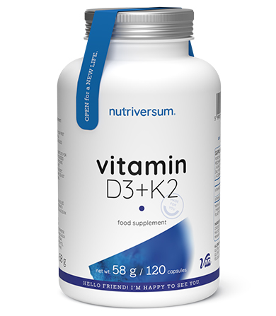 NUTRIVERSUM VITAMIN D3 + K2, 120 kapsula